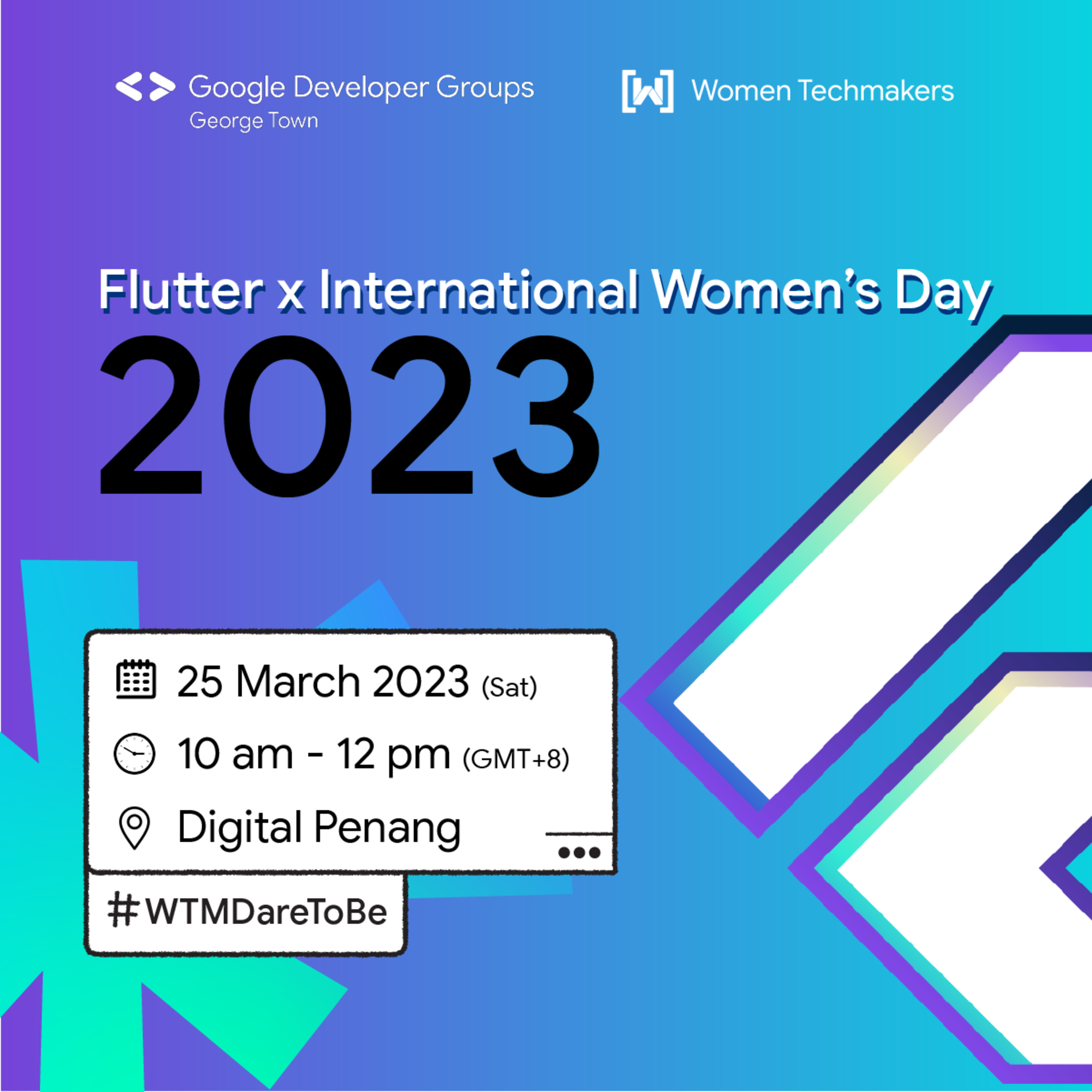 See Flutter x International Women's Day 2023 at Google Developer Groups GDG George Town